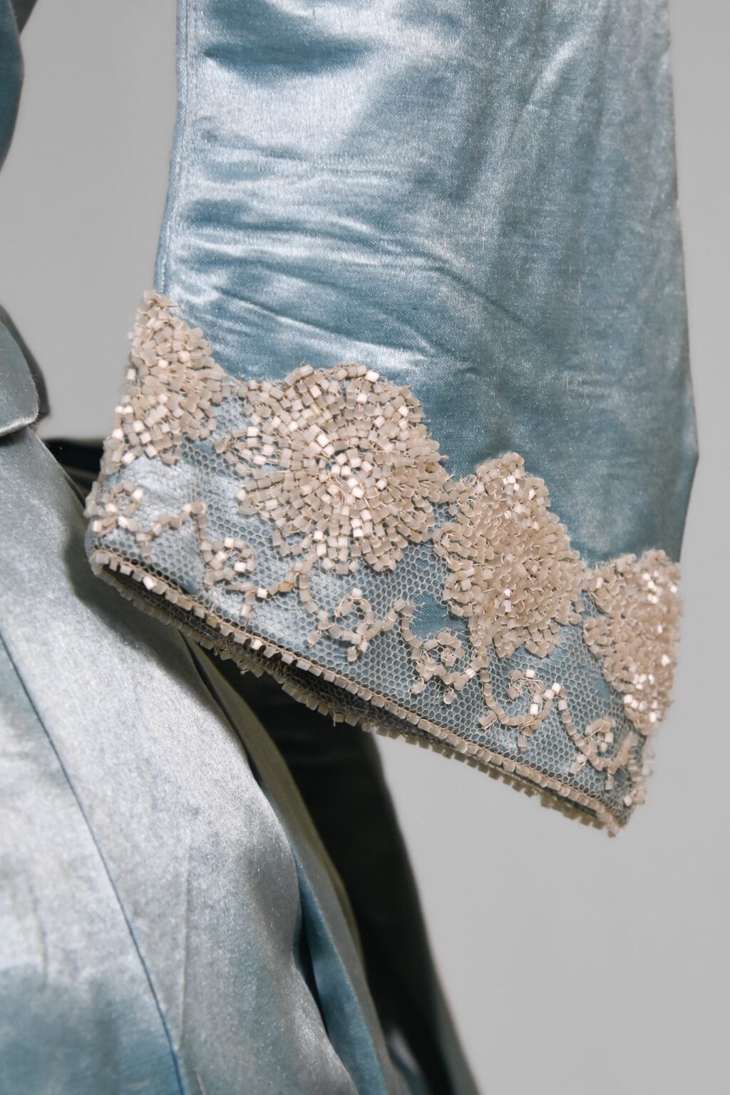 C. 1888 Beaded Blue Gown - New Canaan Museum and Historical Society